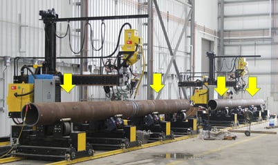 Semi-Automated Pipe Alignment Rolls & Welding Manipulator Reduce Riser ...