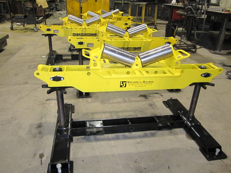 2-Ton Horizontal V-Roller Head Pipe Roller Stands - LJ Welding
