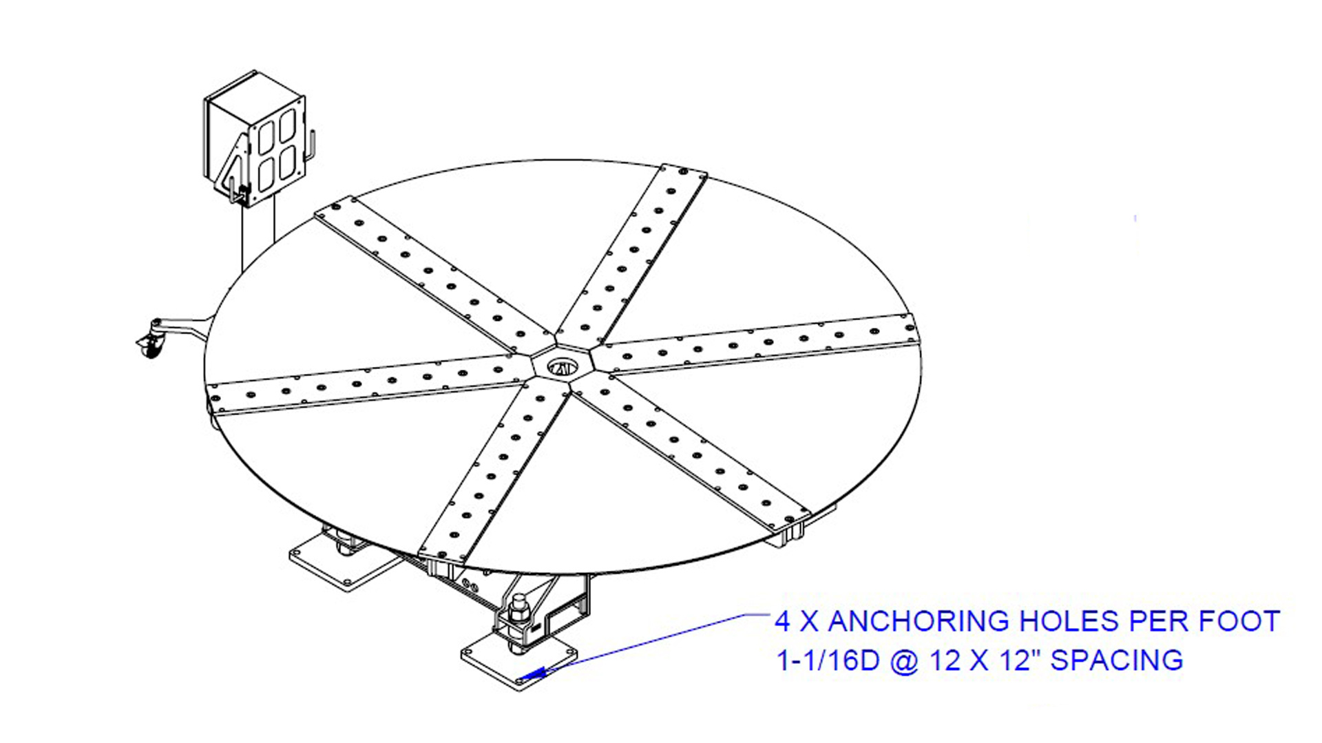 Refurbished 40-Ton Low Profile Welding Turntable: TRN40-200
