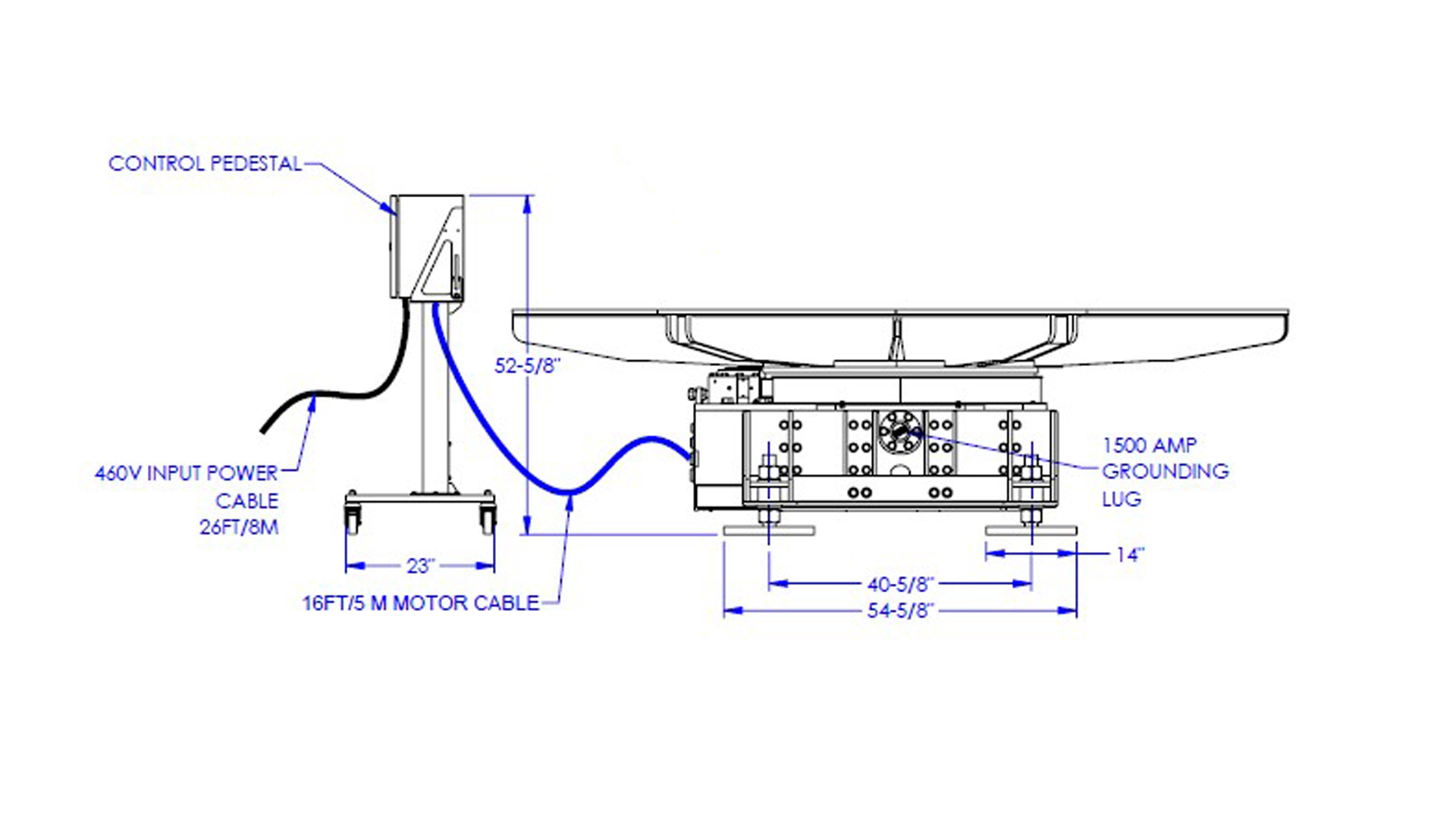 Refurbished 40-Ton Low Profile Welding Turntable: TRN40-200