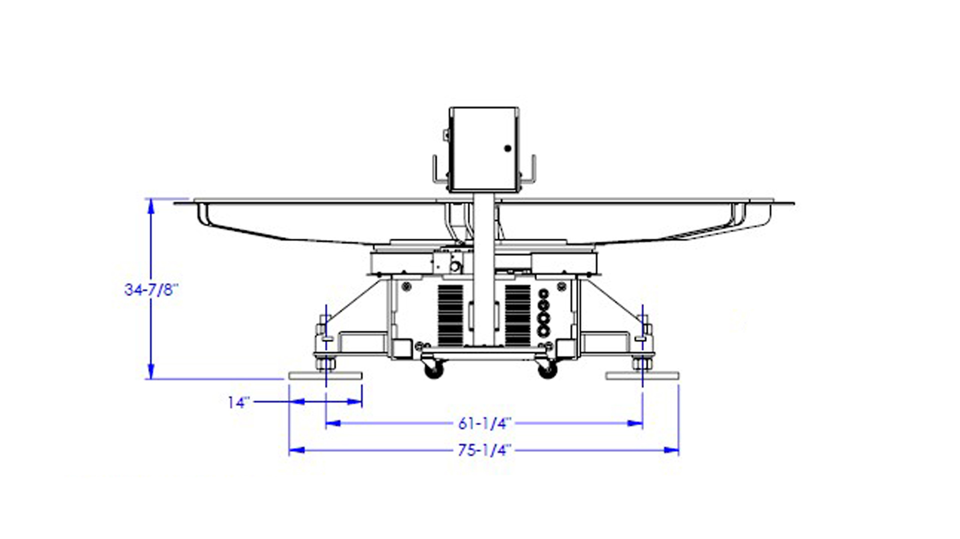 Refurbished 40-Ton Low Profile Welding Turntable: TRN40-200